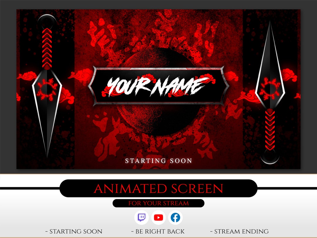 Animated Stream Screens. Starting Soon, Be Right Back, Stream Ending ...