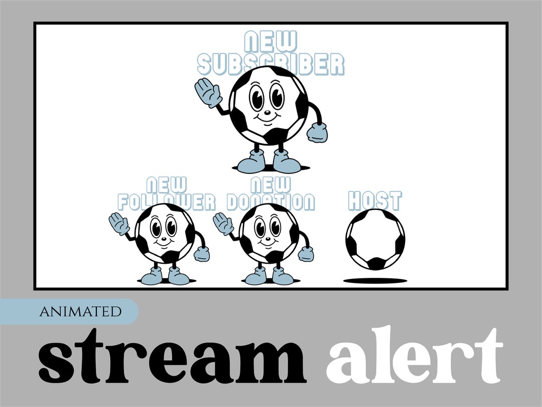 6x Retro Soccer Football Animated Alerts. Alerts for Streaming on ...