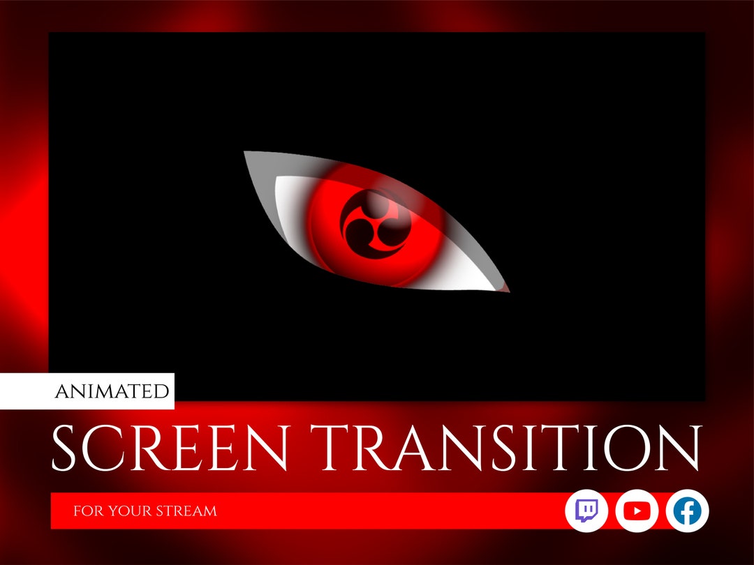 Japanese Anime Eye Stinger Transition, Screen Transition, Twitch Screen ...