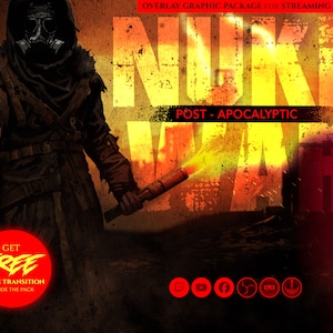 Animated Stream Overlay Package, Fire, Apocalyptic, War, Nuke War ...