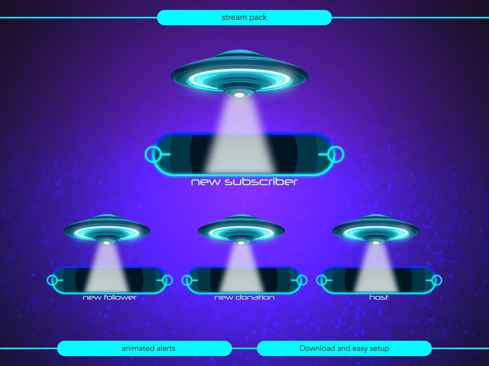 Full Animated Stream Overlay Package, Chill, Weed, Stoned Alien. Twitch ...