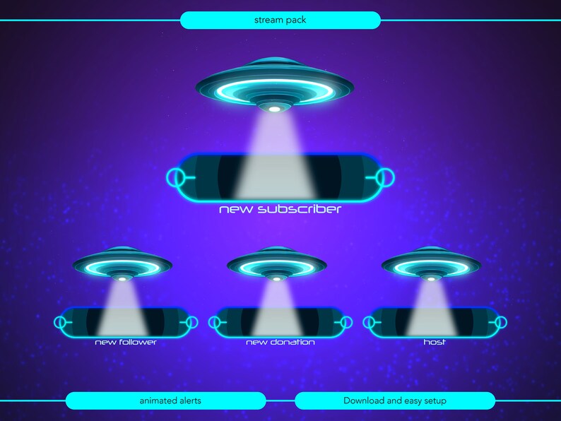 Full Animated Stream Overlay Package, Chill, Weed, Stoned Alien. Twitch ...