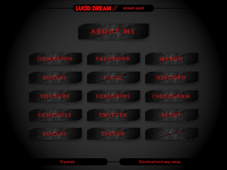 Full Animated Stream Overlay Package, Horror, Dark, Lucid Dream ...