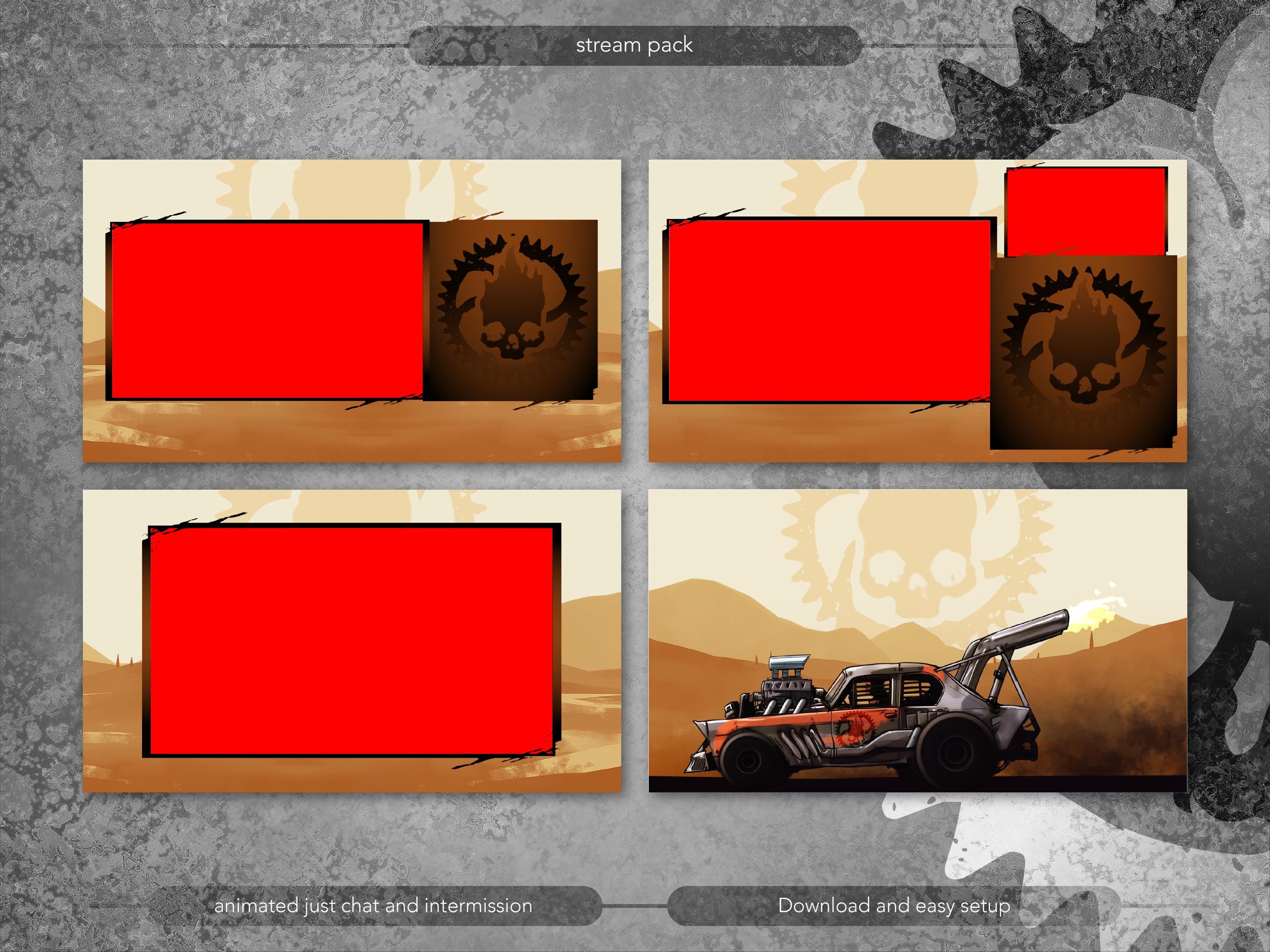 Animated Stream Overlay Package, Postapocalyptic, Wasteland. Twitch ...