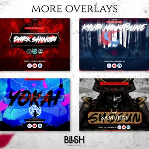 Twitch Overlay Twitch, Japanese Overlay, Samurai Shogun Oni Mask ...