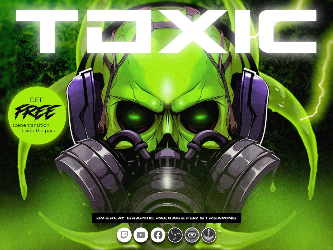 Full Animated Stream Overlay Package, Anti Toxic, Positive Streamer ...