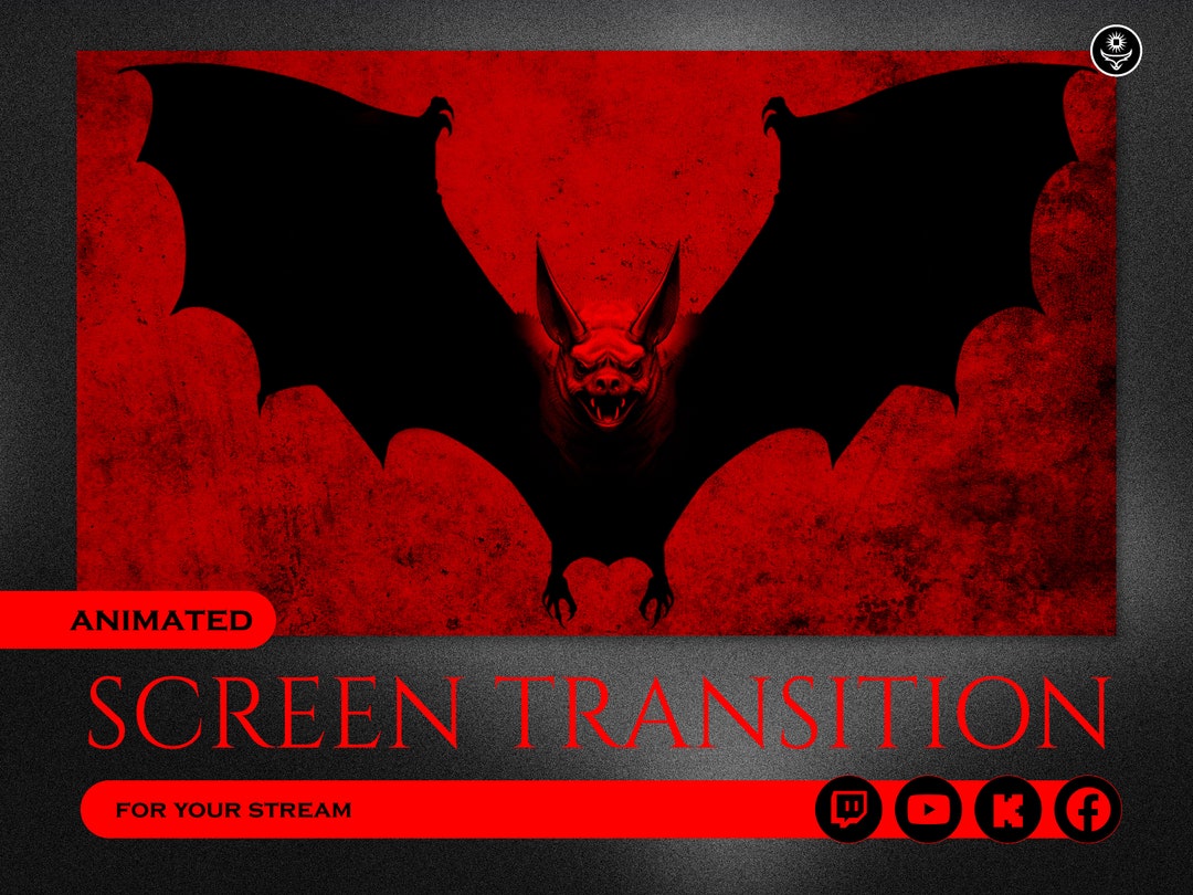 The Blood Bat Animated Stinger Transition, Horror, Dark, Vampire ...