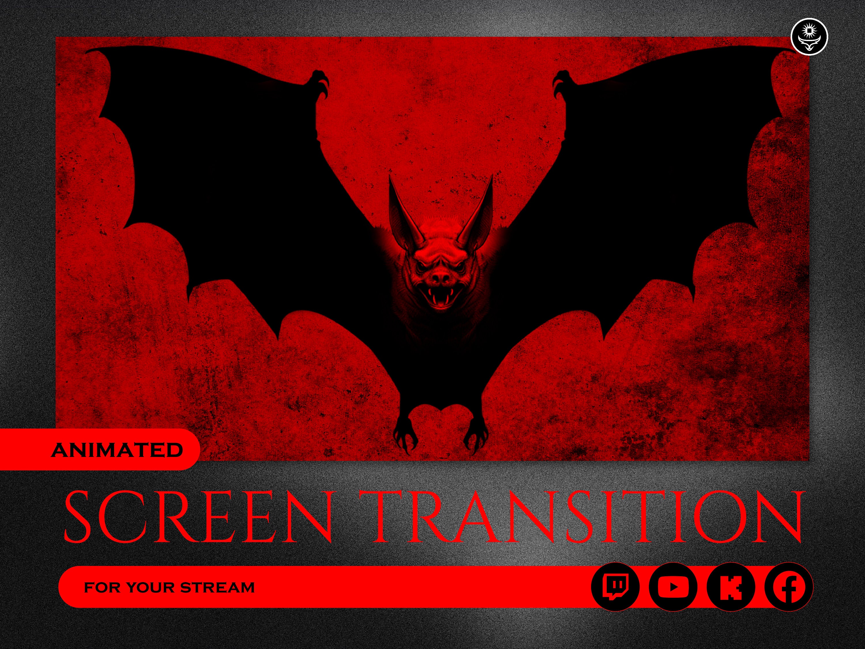 The Blood Bat Animated Stinger Transition, Horror, Dark, Vampire. Screen Transition for ...