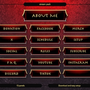 Full Animated Stream Overlay Package, Ancient Egypt God, Anubis. Twitch ...