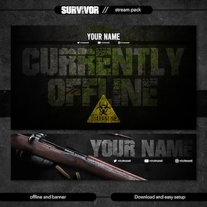 Full Animated Stream Overlay Package, the Post-apocalyptic Survivor ...