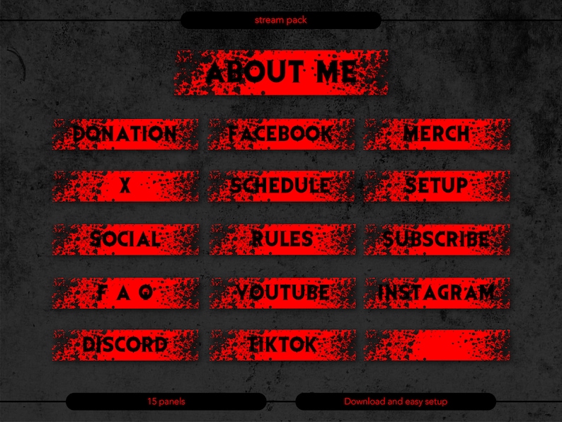 Full Animated Stream Overlay Package, Horror, Scary, Serial Killer ...