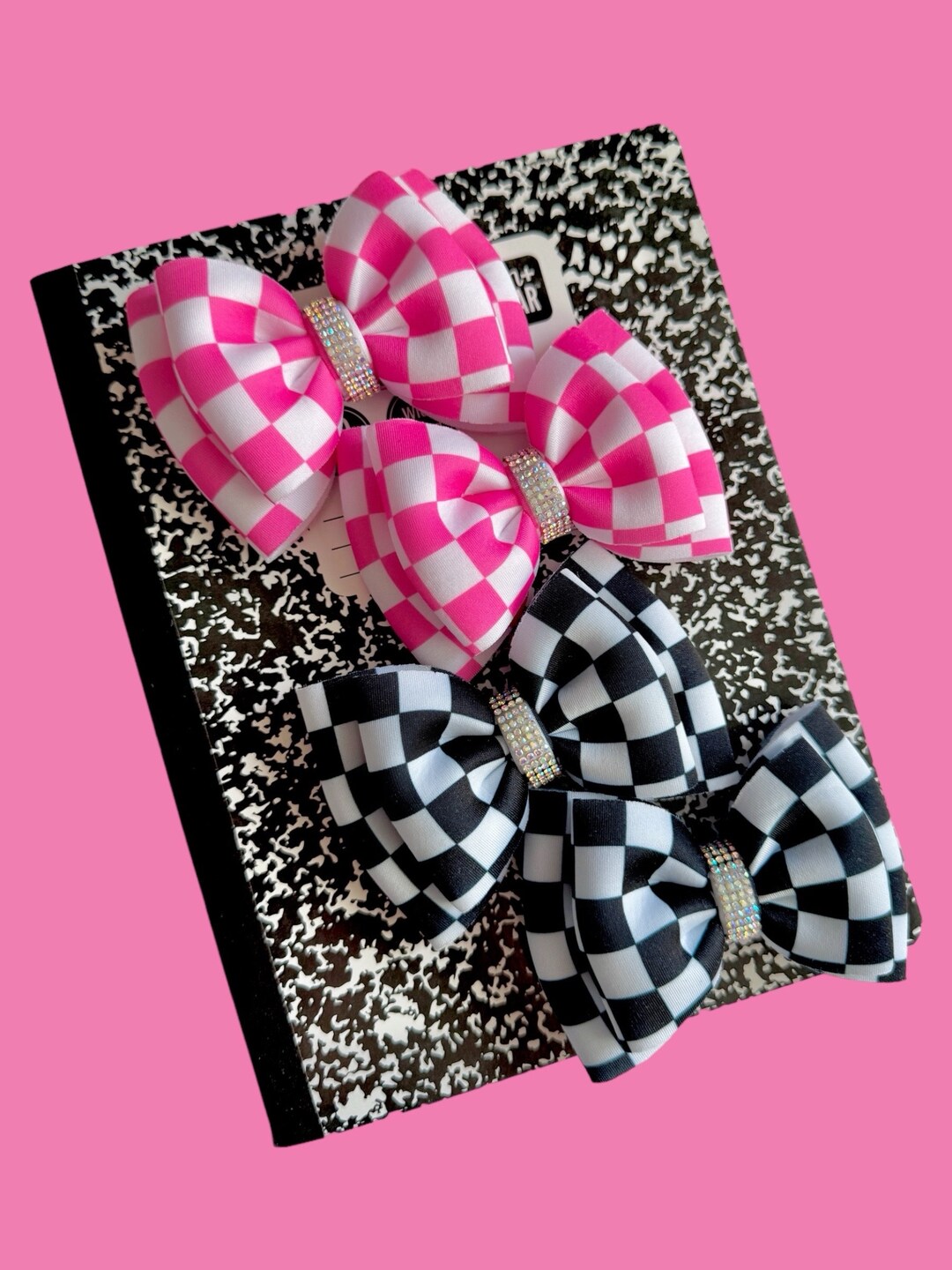 Checkered Bows - Etsy
