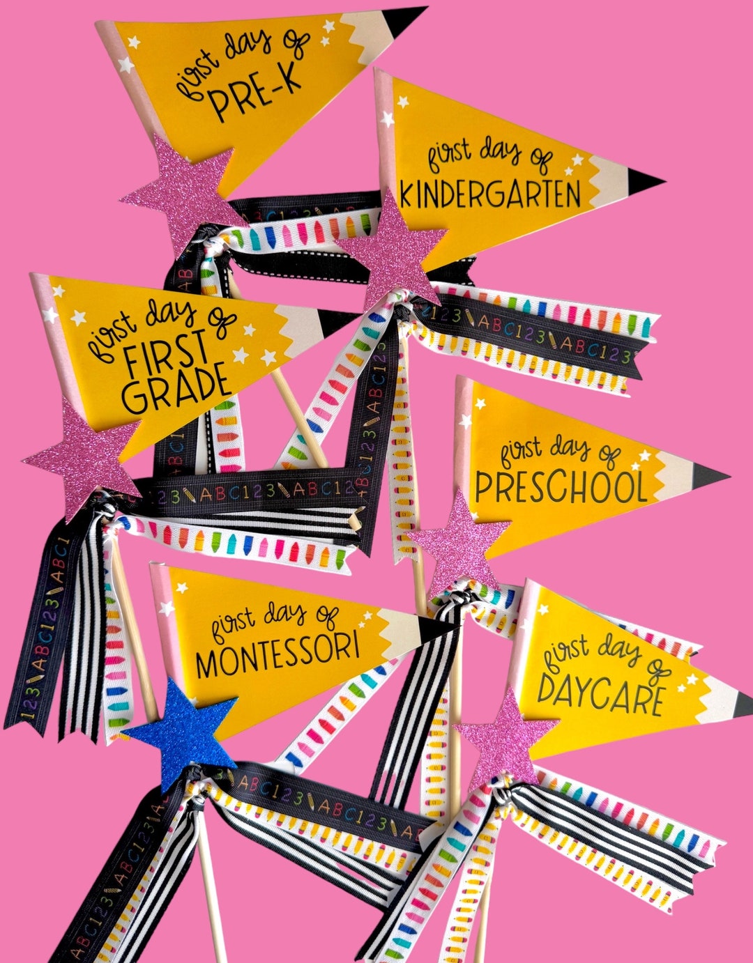 School Pennant Flags - Etsy
