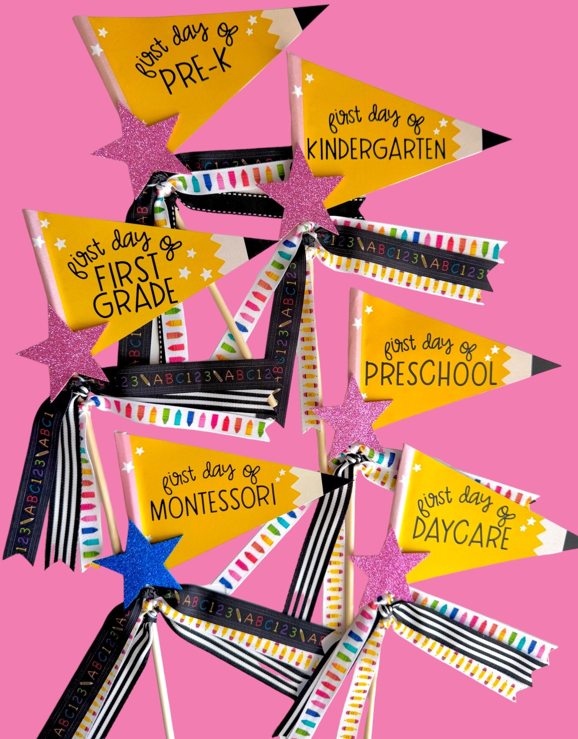 School Pennant Flags - Etsy