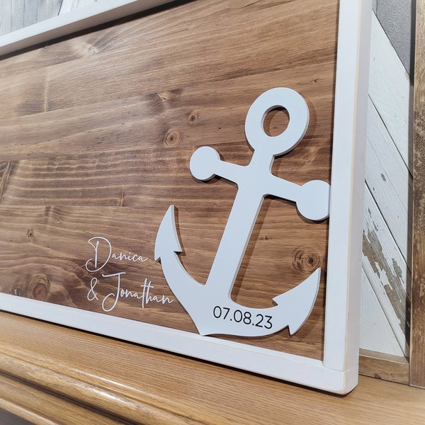 Wooden Anchor Sign - Etsy