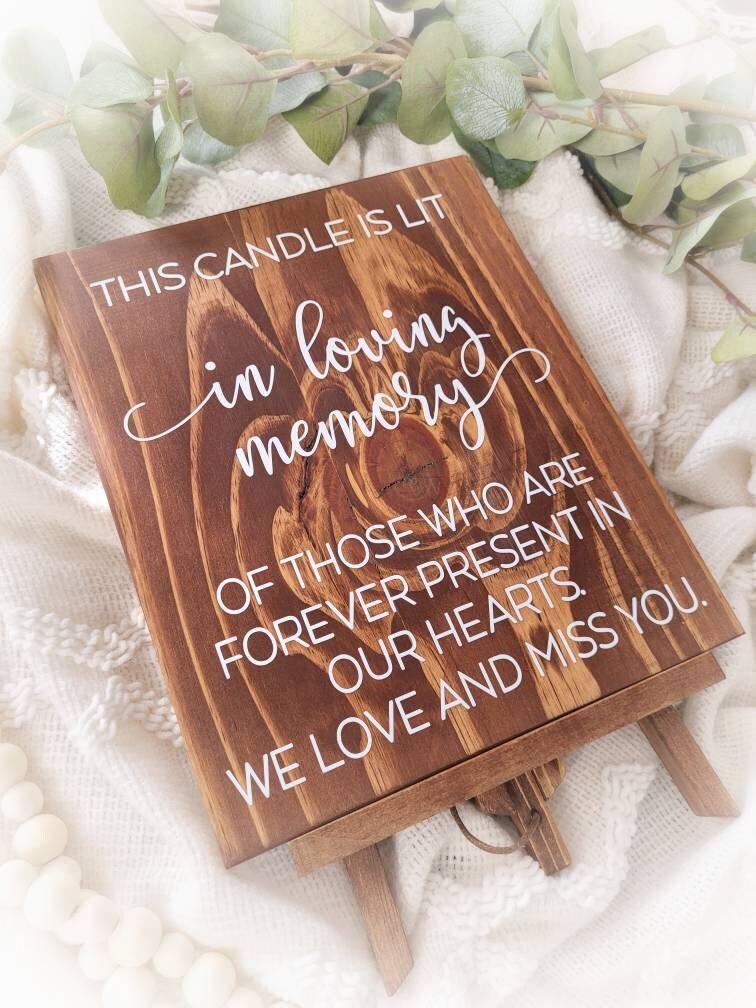 In Loving Memory Sign This Lantern / Candle is Lit Forever - Etsy Canada