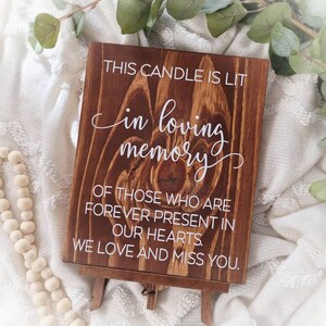 In Loving Memory Sign This Lantern / Candle is Lit Forever - Etsy Canada