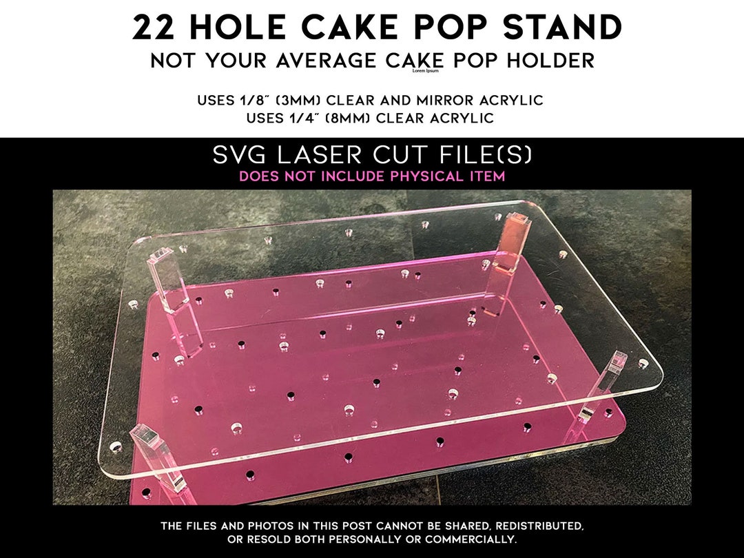 SVG File - 22 Hole Cake Pop Stand Digital Cut File - Etsy