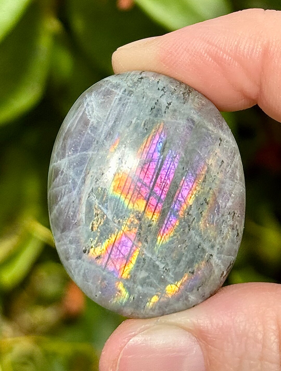 Flashy Purple Sunset Labradorite Palm Stone / Specimen 16 - Etsy