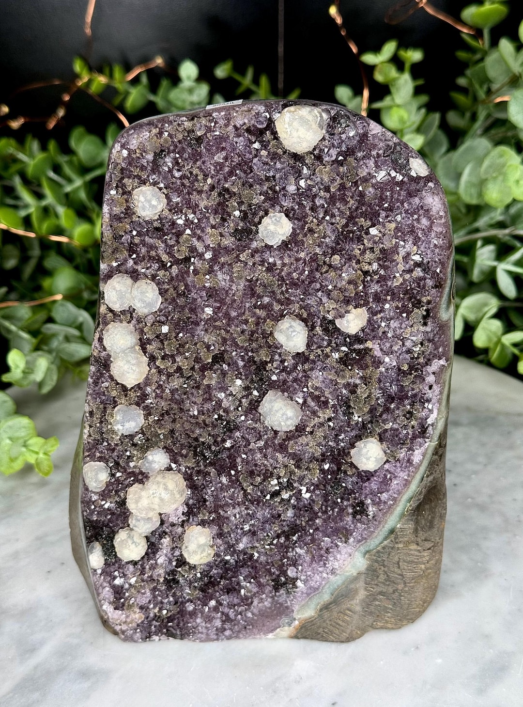 Statement Piece Brazilian Purple Amethyst Cut Base With Uv-reactive ...