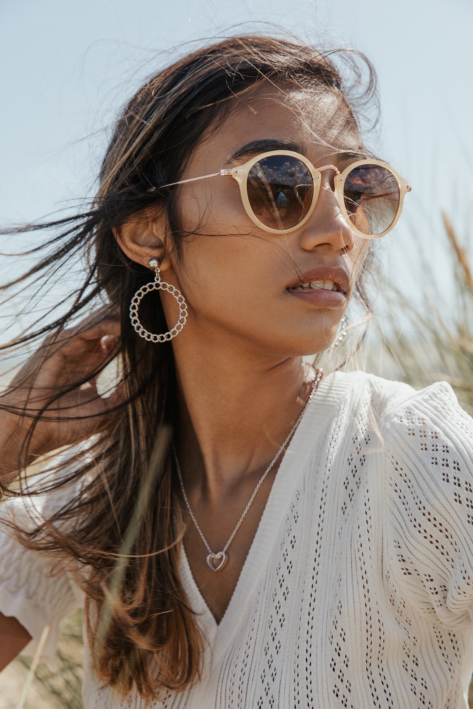 Silver Heart Cut Out Necklace | Etsy