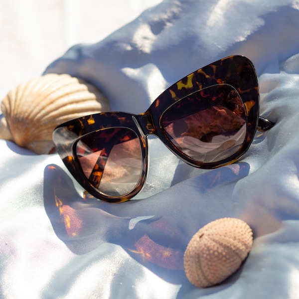 Cat Eye Tortoise Shell Sunglasses - Etsy