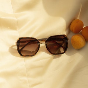 Tortoise Shell Hexagonal Front Lens Sunglasses - Etsy