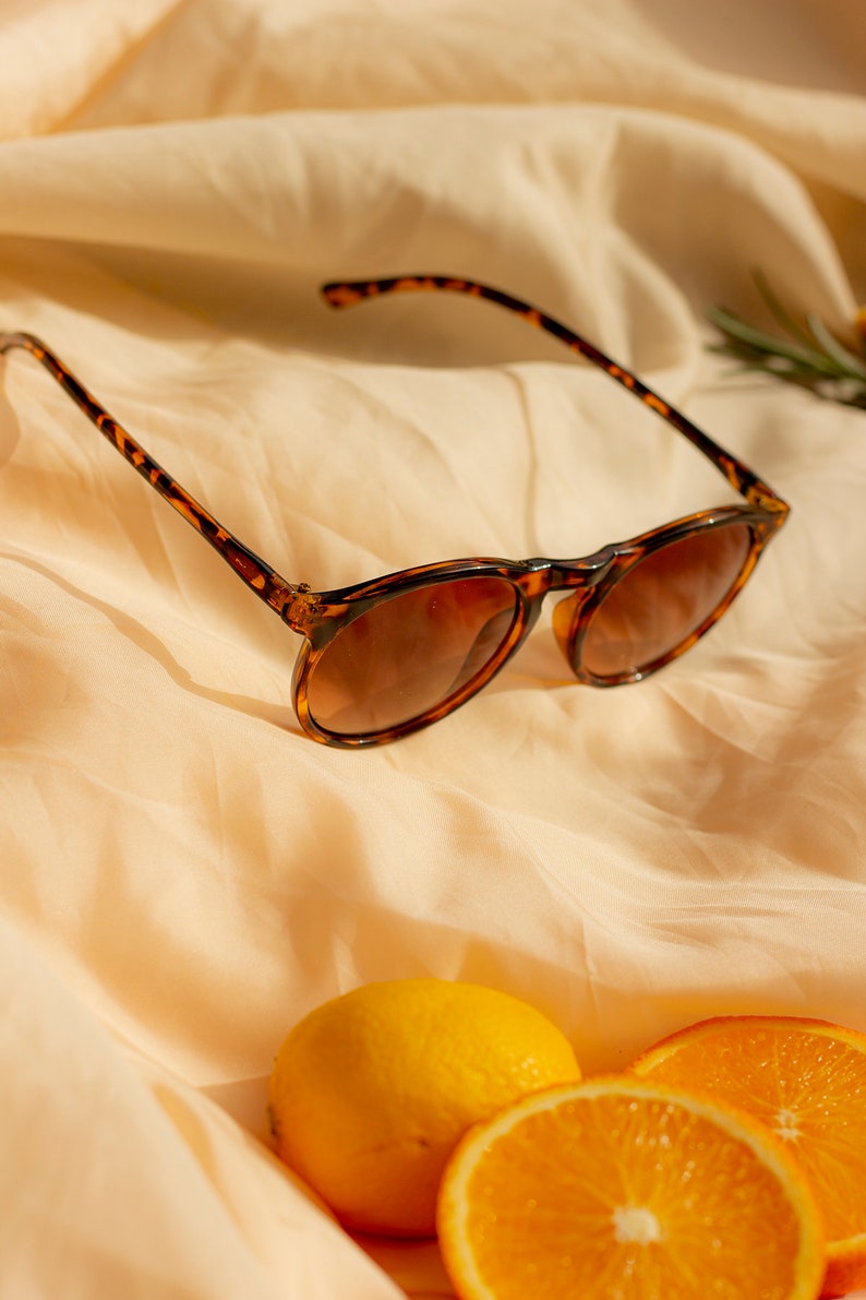 Tortoise Shell Classic Round Sunglasses - Etsy