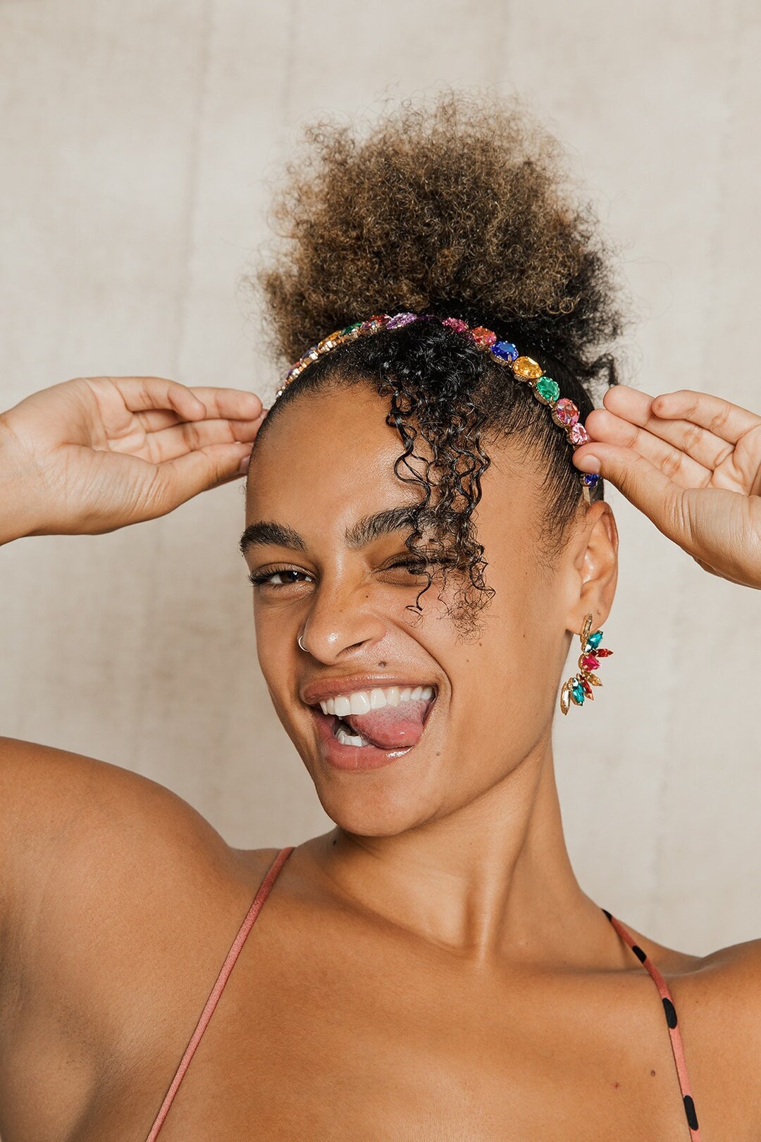 Rainbow Gem Jewel Headband - Etsy