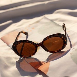 Tortoise Shell Rounded Oval Retro Style Sunglasses - Etsy