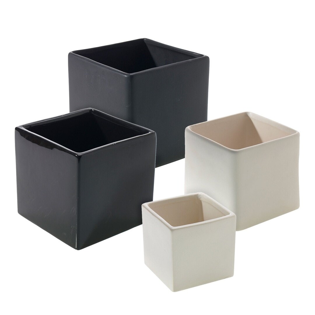Ceramic Urban Square Vase Cube Vase 3.25 OR - Etsy