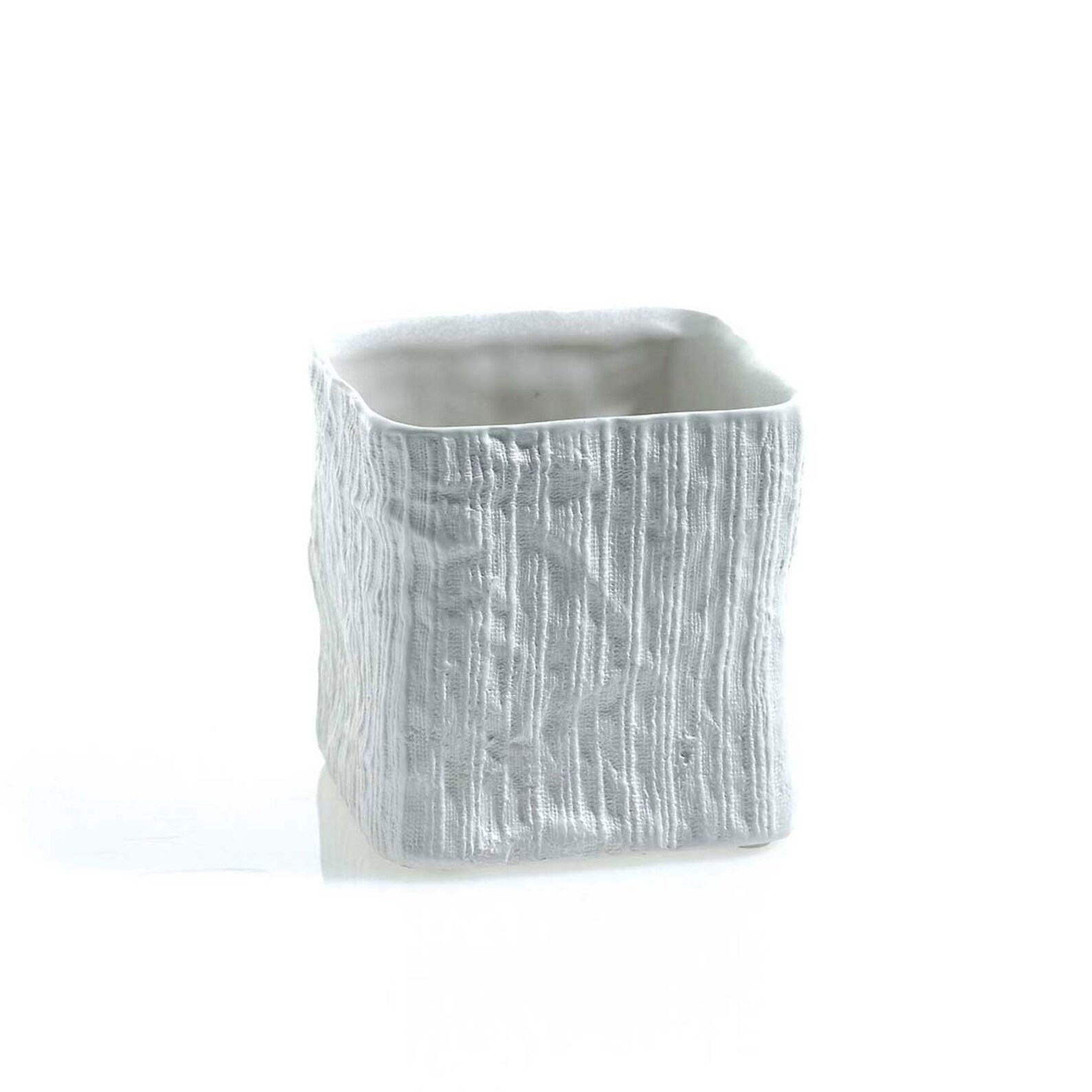 Linen Cube Ceramic Pot Modern Pot Decor for Home or Office L - Etsy