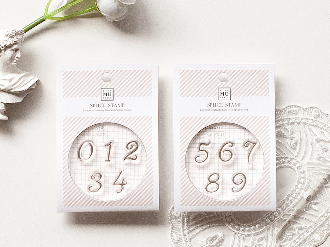MU Clear Stamp Set Icon 025 - Numbers Classical - Etsy