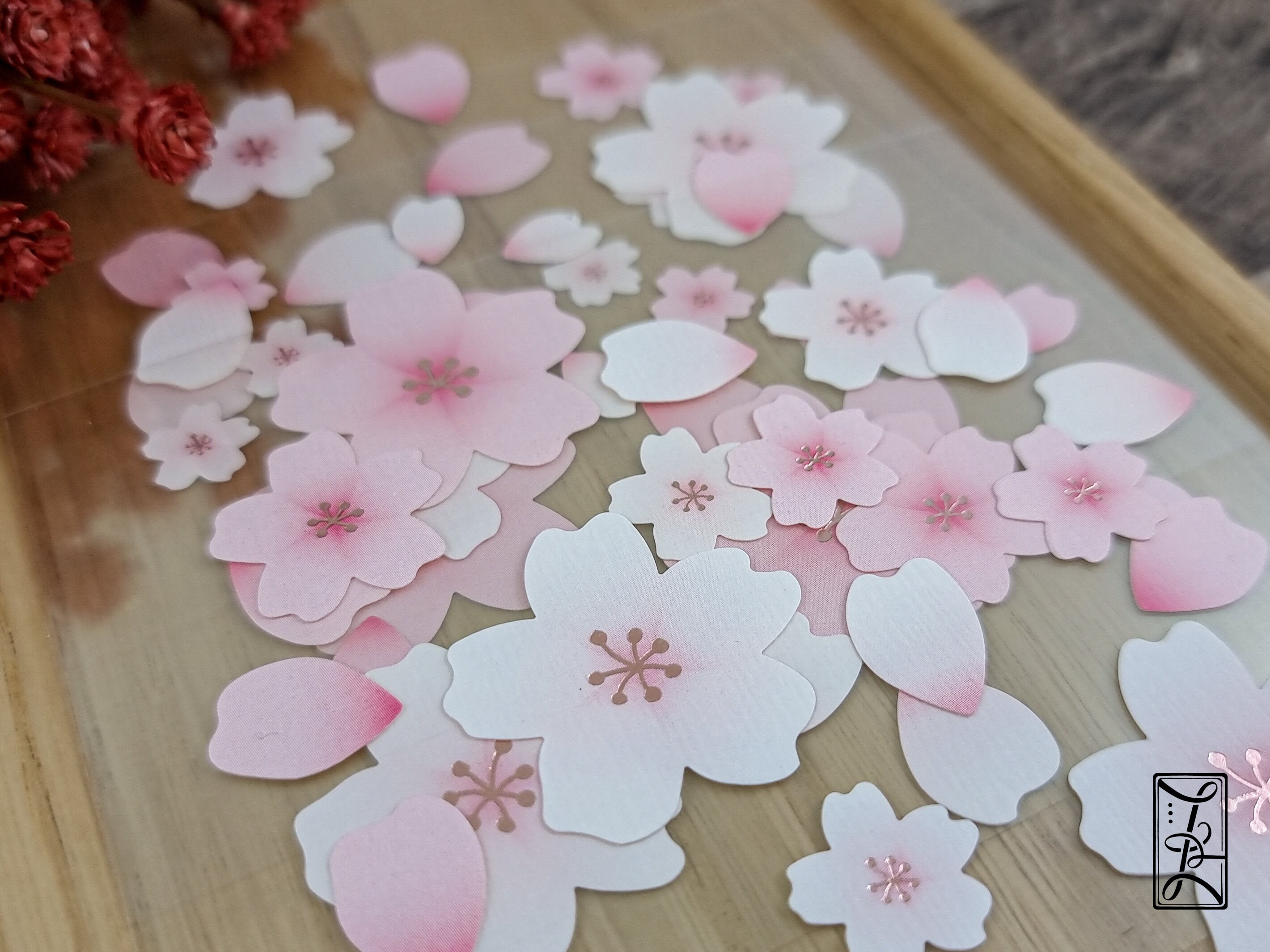 Suatelier Overlapping Stickers Cherry Blossom - Etsy UK