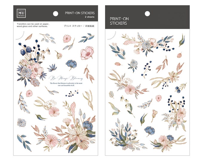 MU Print-on Stickers Be Always Blooming - Etsy