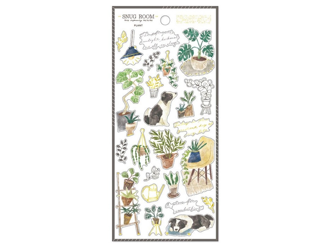 Mindwave Washi Stickers Snug Room Plant - Etsy
