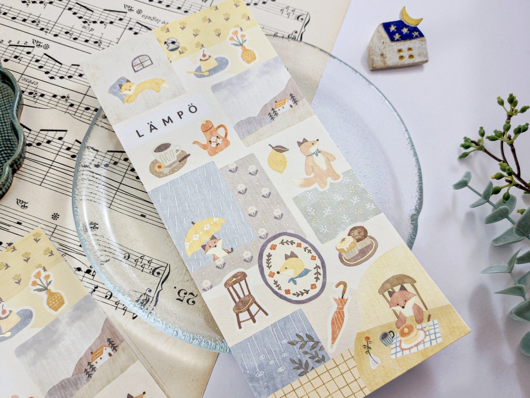 Mindwave Stickers Lämpö - Fox and Rain - Etsy