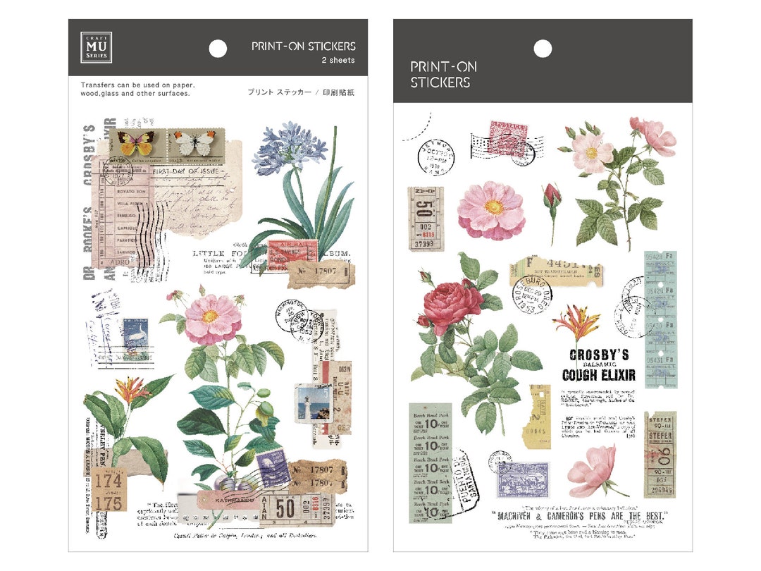MU Print-on Transfer Stickers 212 - Collage Material - Etsy