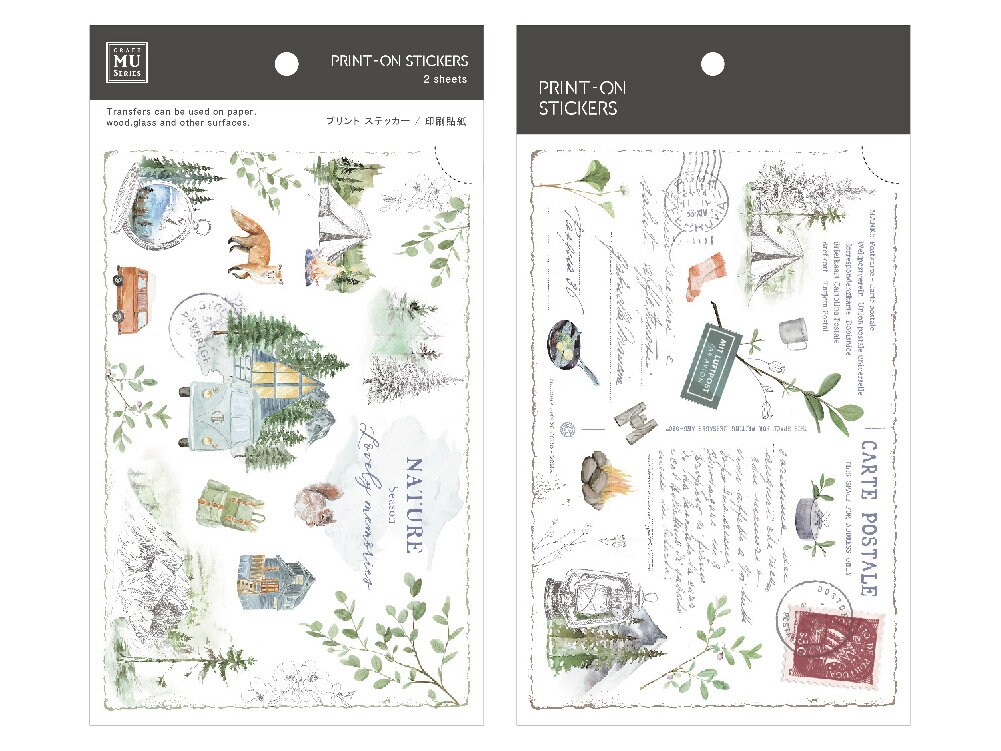 MU Print-on Stickers 189 Letters From Nature | Etsy