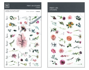 MU Print-on Stickers 189 Letters From Nature - Etsy