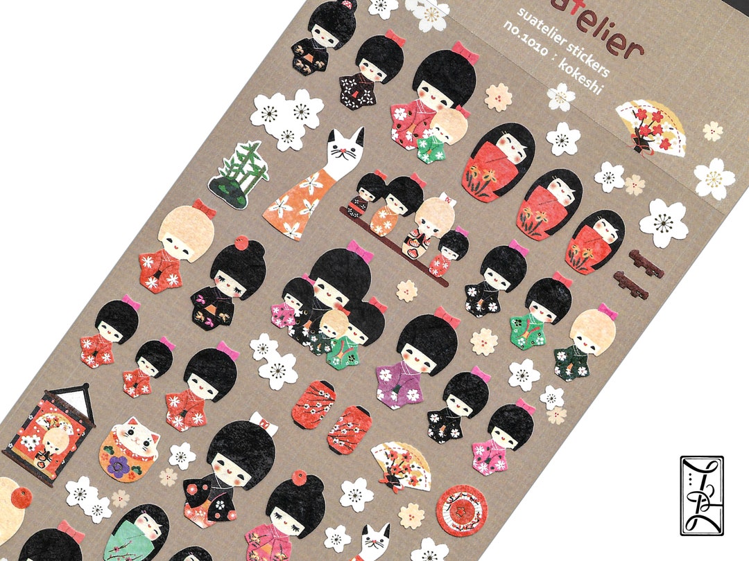 Suatelier Korean Stickers Kokeshi - Etsy