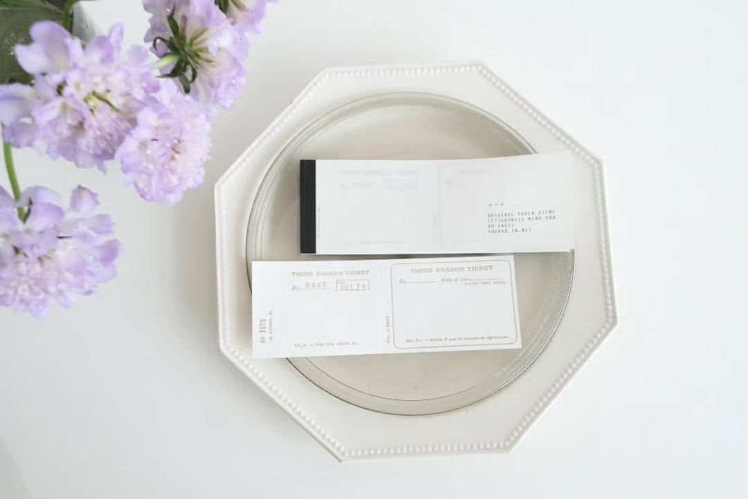Yohaku Letterpress Memo Pad M168 - Ticket Bronze - Etsy