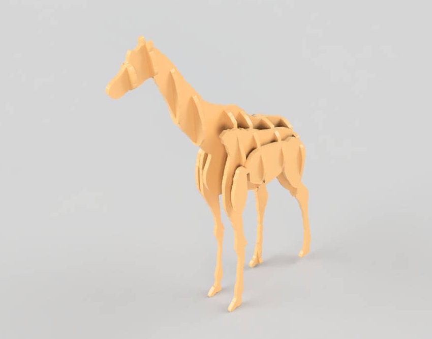 Giraffe 3D Vector for Laser Cutting CNC, Instant Download - DXF Slicer ...