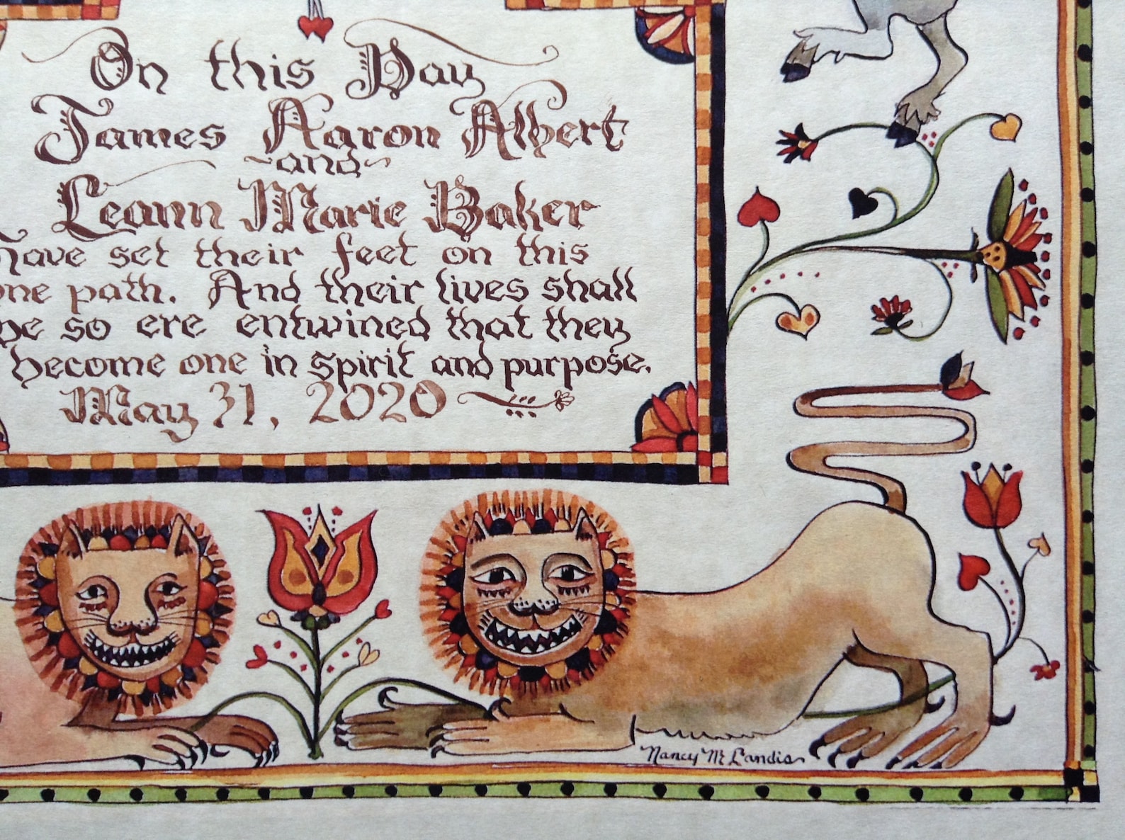 Medieval Marriage Certificate Custom Finished for Weddings or Hand ...