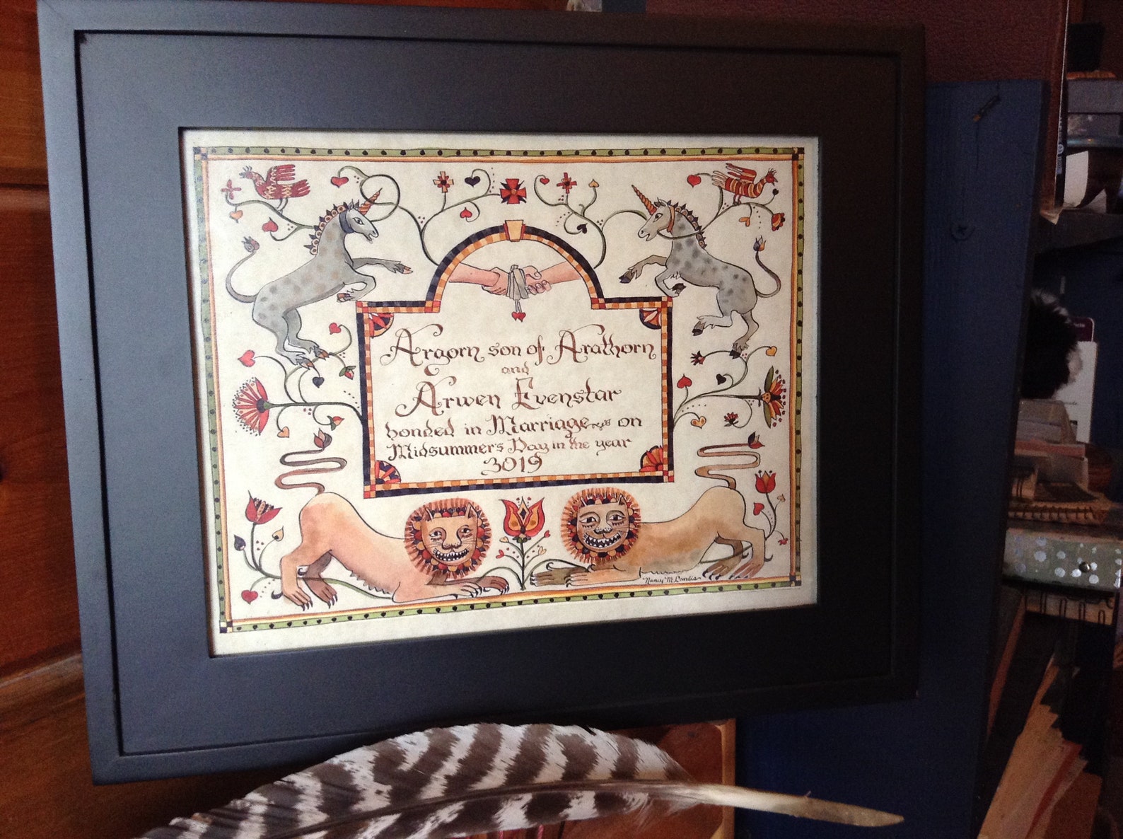 Medieval Marriage Certificate Custom Finished for Weddings or Hand ...