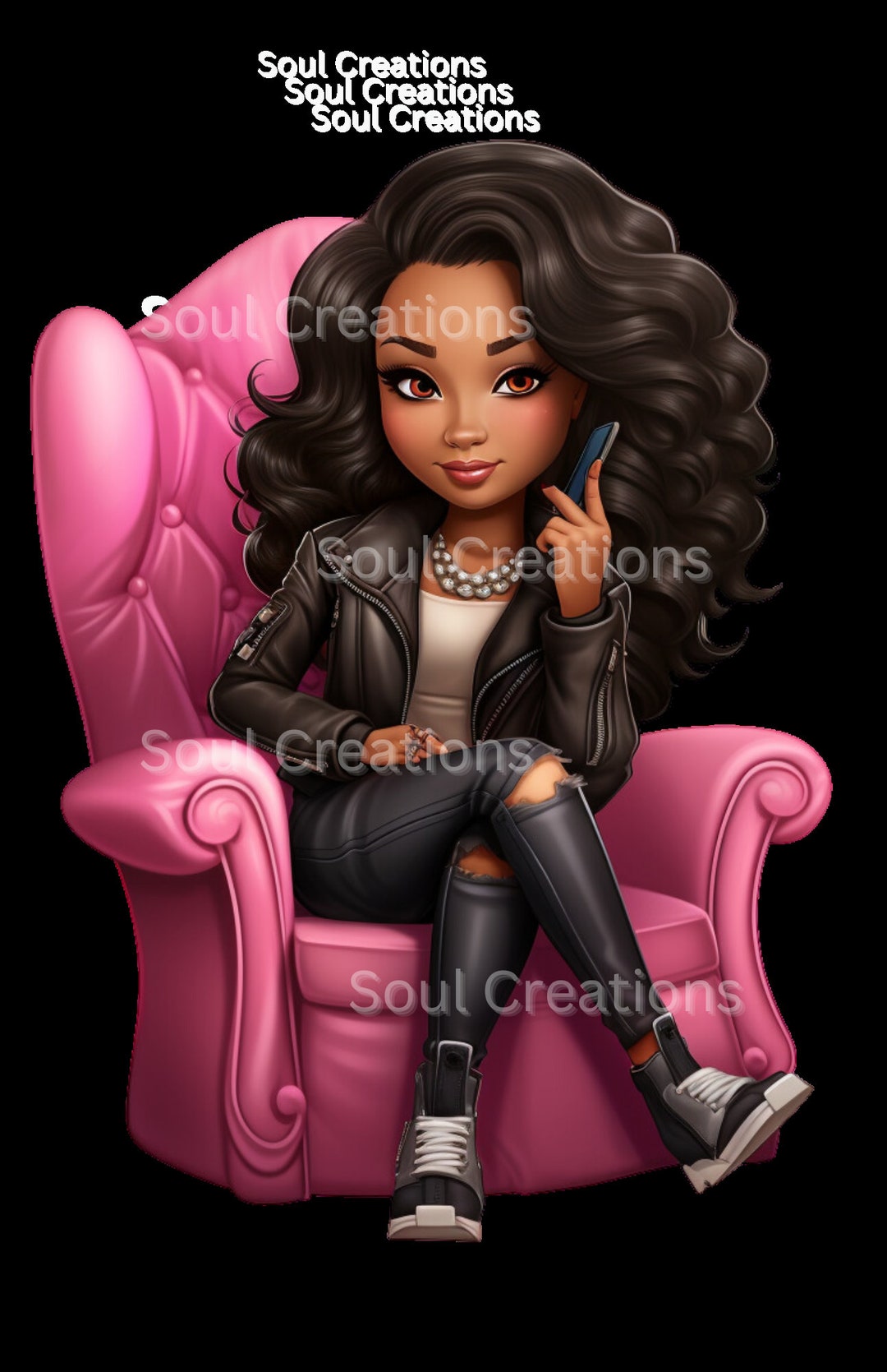 Digital Download Its a Vibe Diva Sticker Clipart, Black Woman PNG, Girl ...