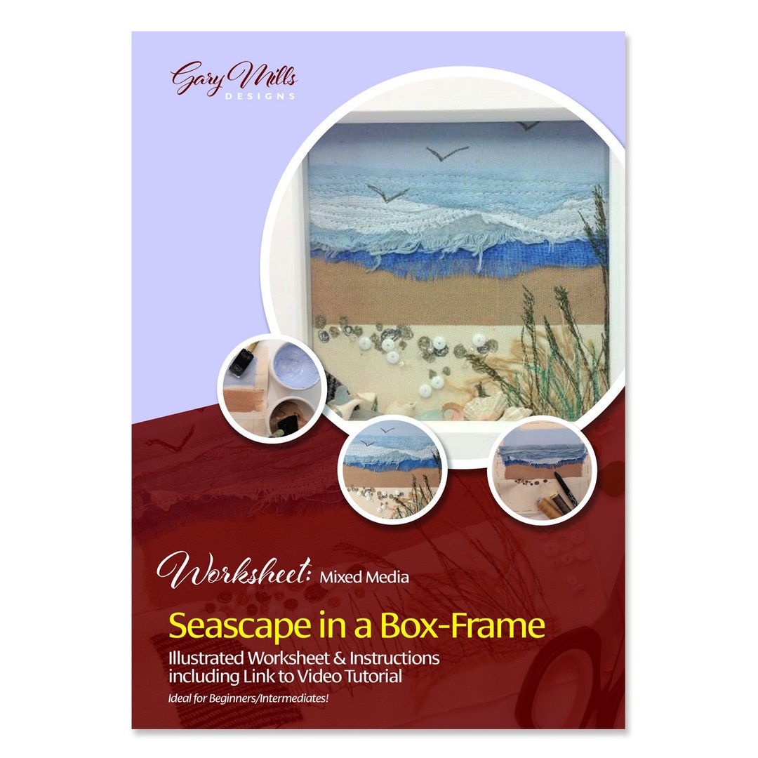 Pattern and Video for Embroidery & Applique Project "sea Scape in a Box ...