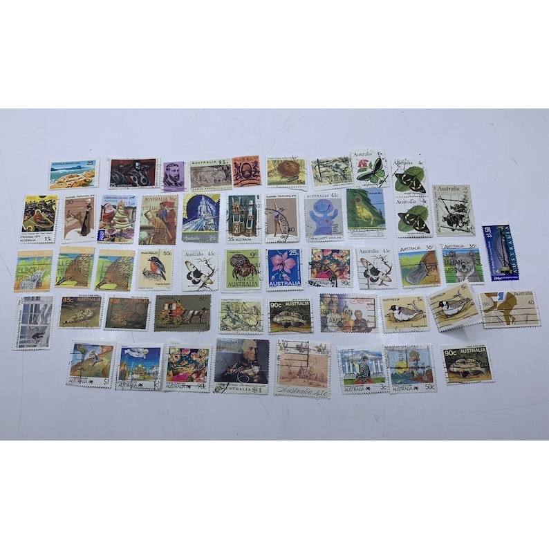 Lot of Vintage Postage Postal Stamps From Australia - Etsy
