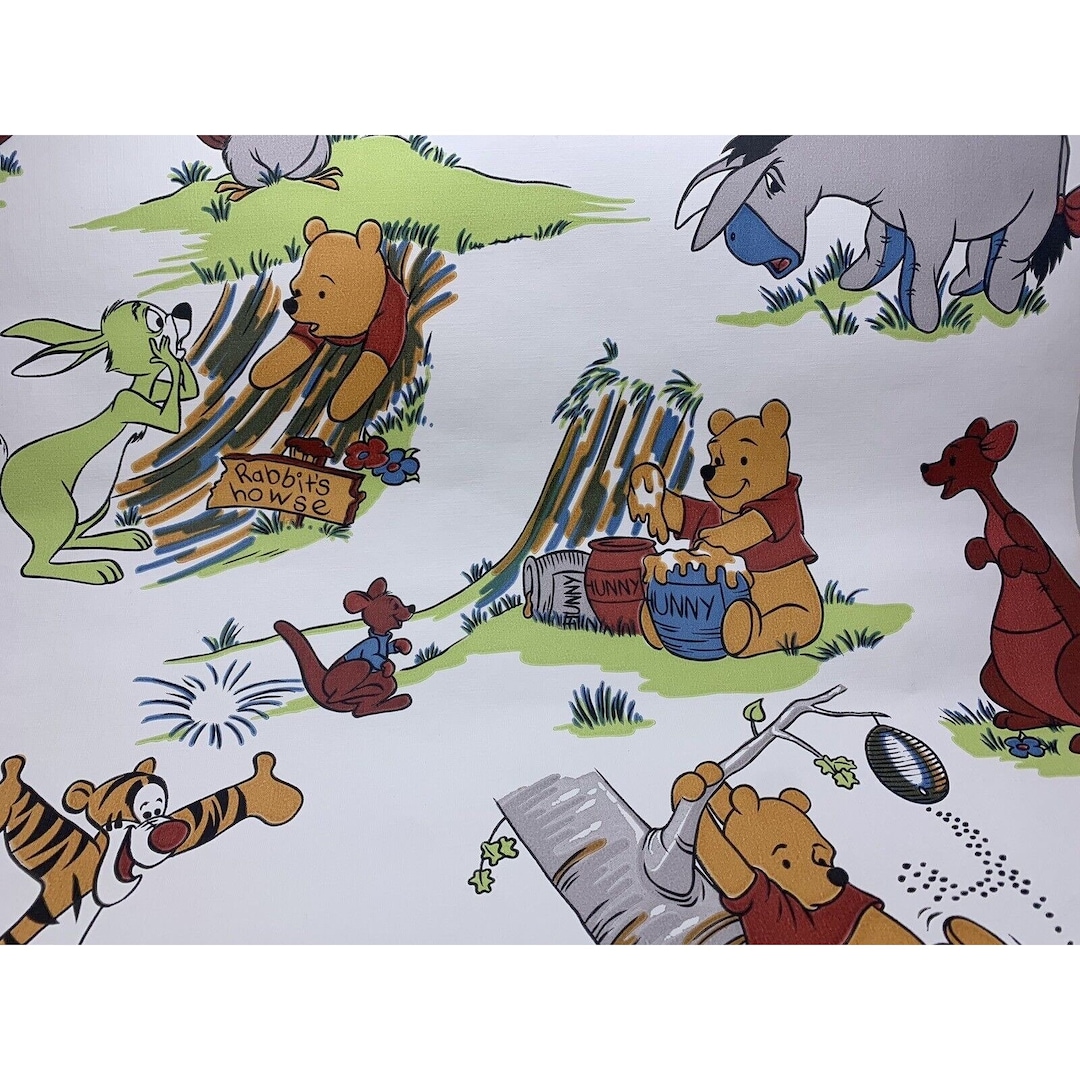 VINTAGE - Roll of Winnie the Pooh Wallpaper (rare Pattern) - Etsy