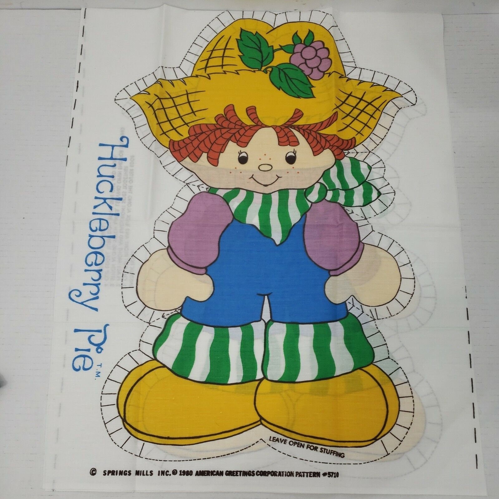 Vintage Cut and Sew Huckleberry Pie PILLOW (strawberry Shortcake ...